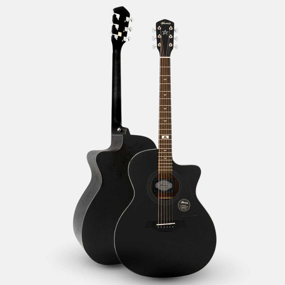 กีต้าร์โปร่ง Mantic GT10GC Black ( Solid Top )