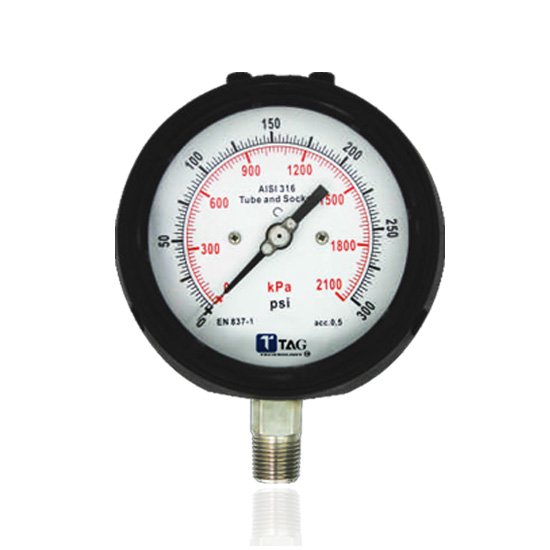 TAG SG127 SERIES Safety Pattern Case Pressure Gauge - pneuma