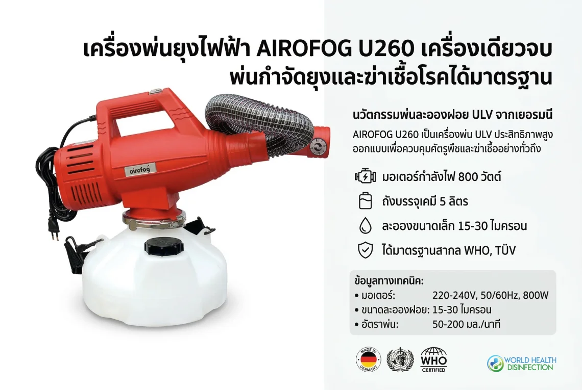The AIROFOG U260 electric mosquito fogger is an all-in-one device for ...