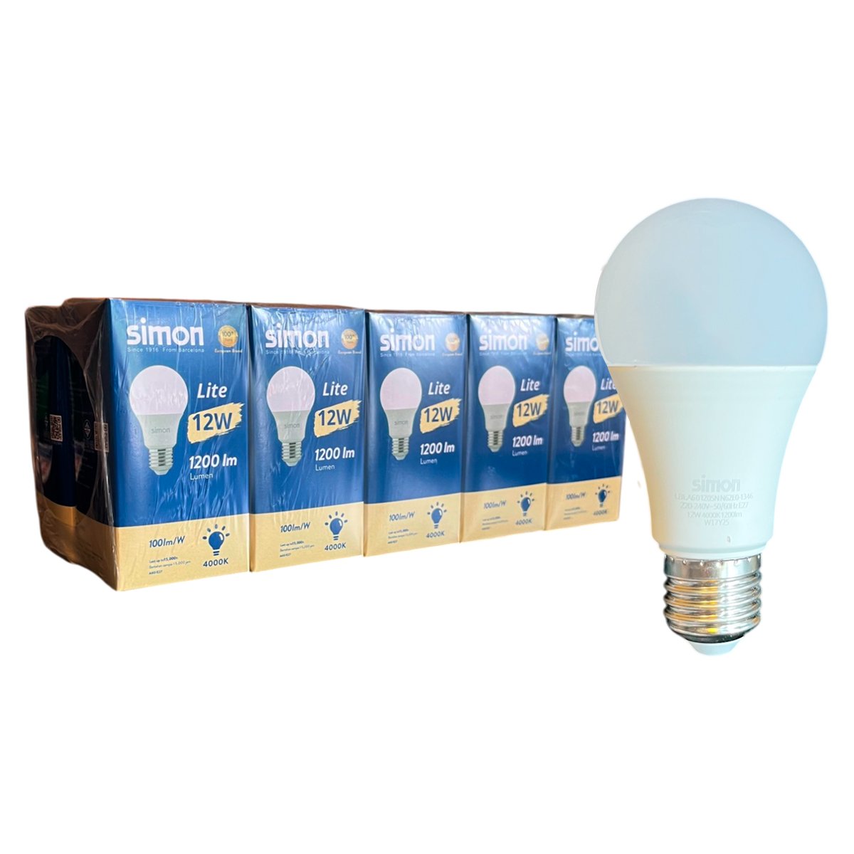 LED Bulb Lite 12W A60 4000K E27 "SIMON" (10 ดวง)