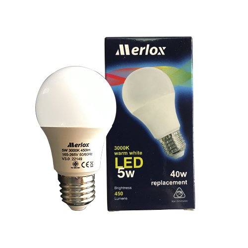 LED Bulb 5W A55 E27 3000K "MERLOX" - dentolighting