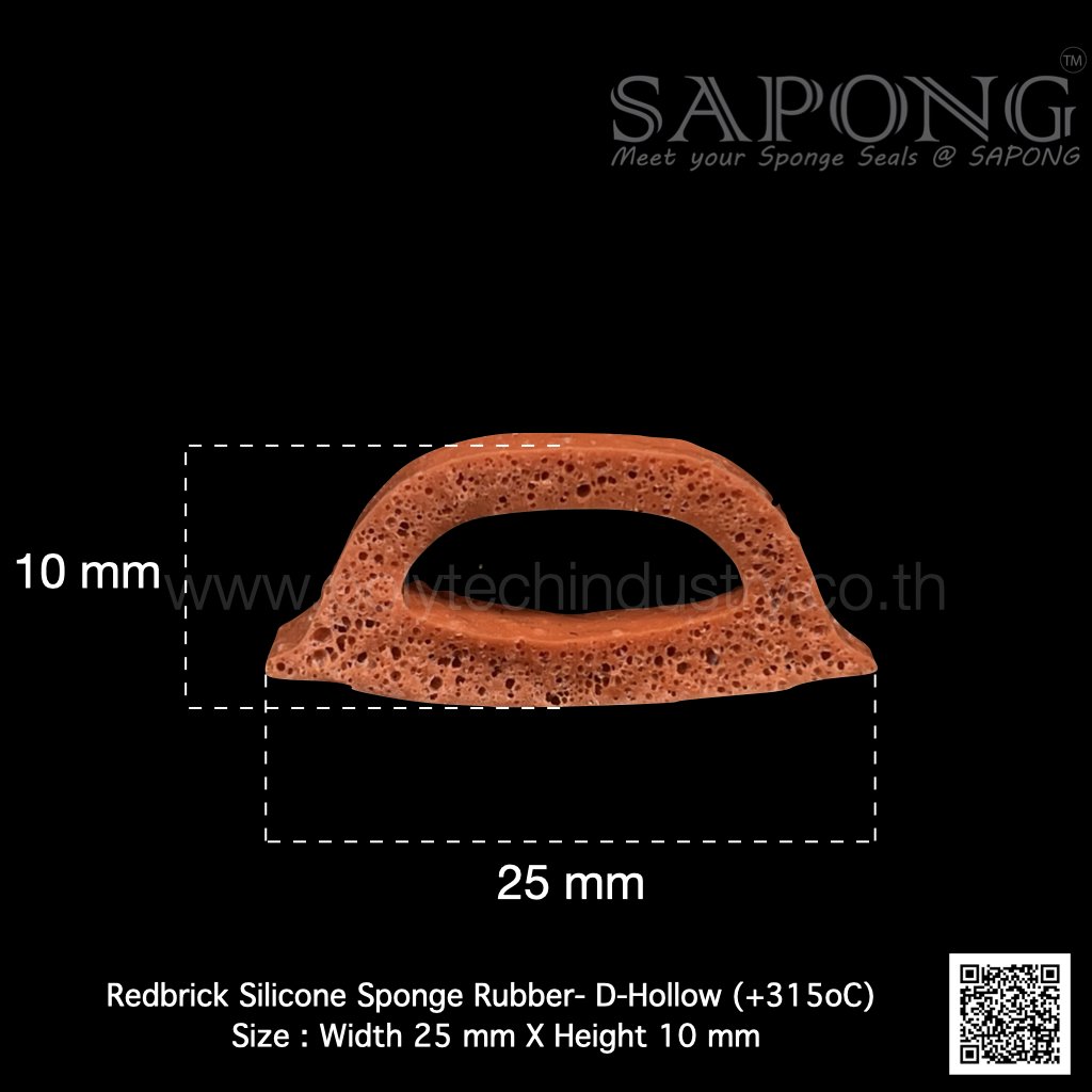 รับผลิตยางฟองน้ำซิลิโคน D-Hollow Section ฟรีTooling
