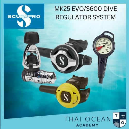 SCUBAPRO MK25 EVO BT + S600 + R195 Set (1stage + Reg + Oct + Gauge ...
