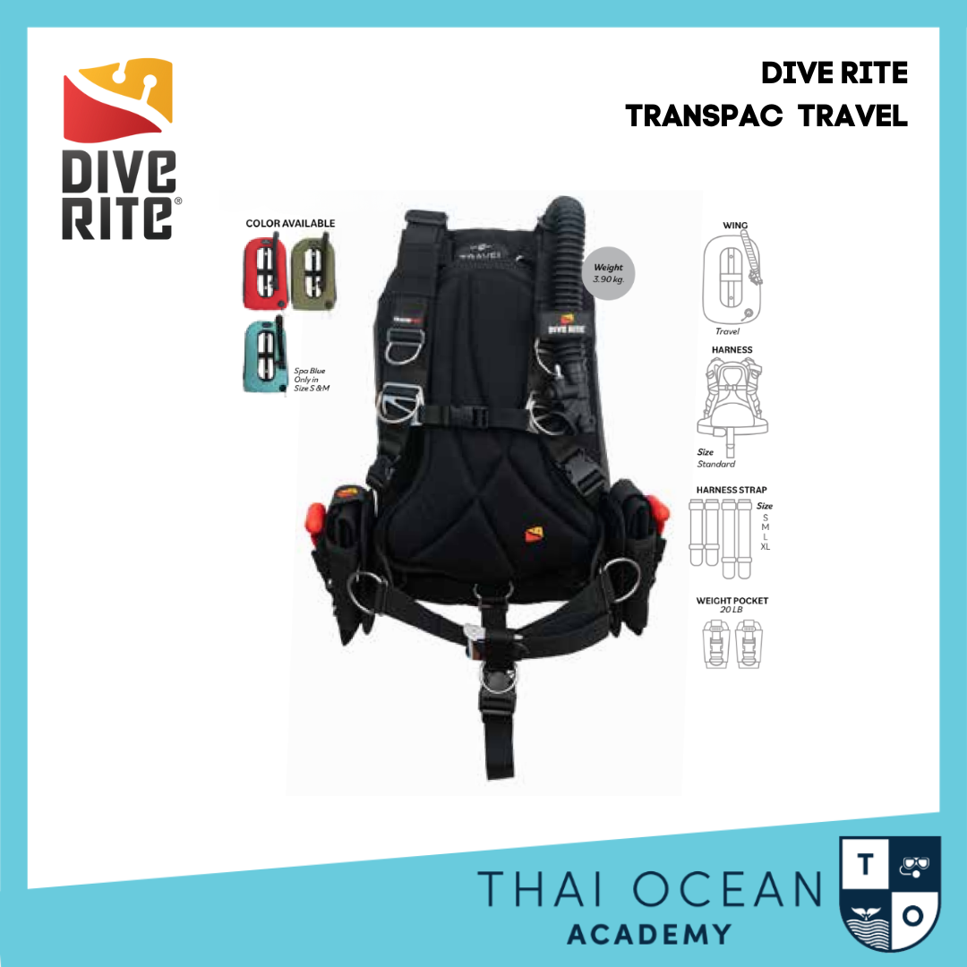 Dive Rite Transpac XT + Travel EXP Wing BCD Set (25lb)- Thai Ocean Academy