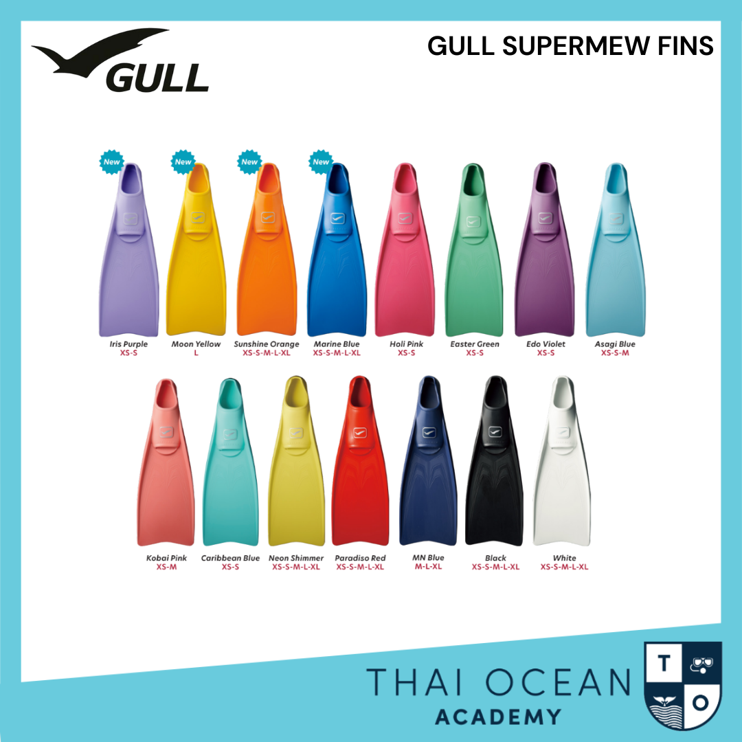 หน้ากากดำน้ำ Gull Supermew Fins - thaioceanacademy