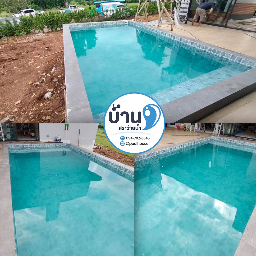 เริ่มเทสระบบ สระว่ายน้ำ 3x6 เมตร - pools-house
