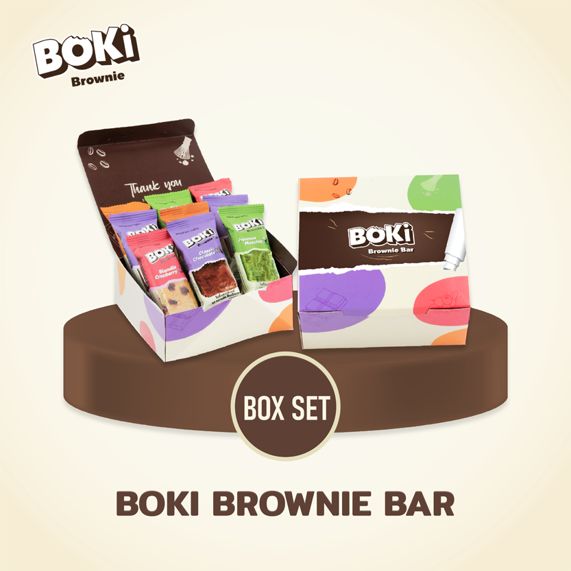 Box Set BOKI Brownie Bar - snack2go