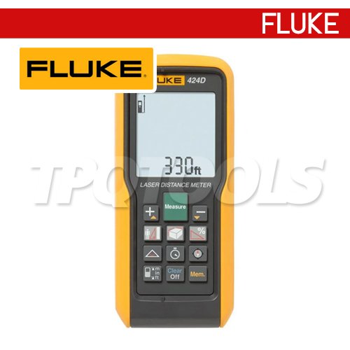 FLUKE 424D เครื่องวัดระยะทางด้วยเลเซอร์ 100 เมตร (330 ฟุต) จอแสดงผลขนาด ...