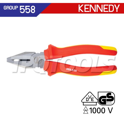 KEN-558-5180K คีมปากจิ้งจก 205 มม. (8") VDC1000VAC - tpqtools-thailand