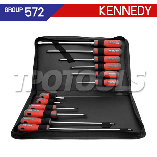 ไขควงชุดปากแฉก-ปากแบน 12 ตัว KEN-572-6040K - tpqtools-thailand