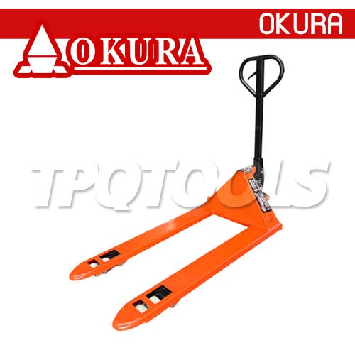 E-OK-HP25C รถลากพาเลทหน้ากว้าง ขนาด 2.5 ตัน / 2500 กก. ล้อไนล่อน สีส้ม ...