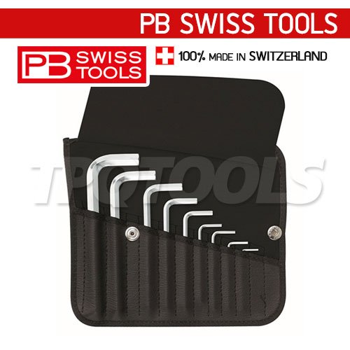 PB213ZK ชุดประแจหกเหลี่ยมแบบสั้น ขนาด 1/16"-3/8" บรรจุซองหนัง PB SWISS ...