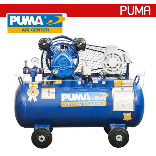 PP21-PPM220V ปั๊มลมพูม่าระบบสายพาน 1 แรงม้า 220V 2 ลูกสูบ ถังลมจุ 92 ลิตร ปริมาณลม 203.20 ลิตร ...