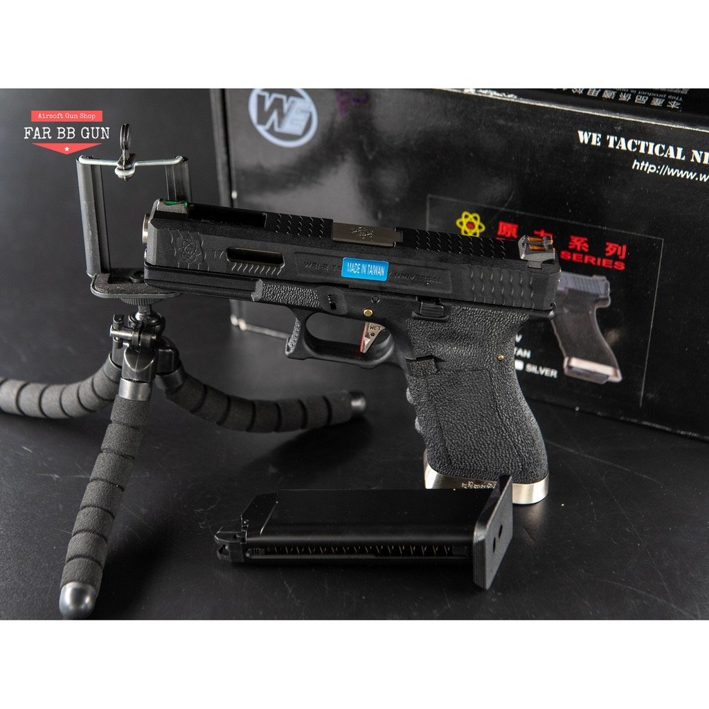 WE G17 Custom สีดำ ท่อเงิน ระบบกรีนแก๊ส