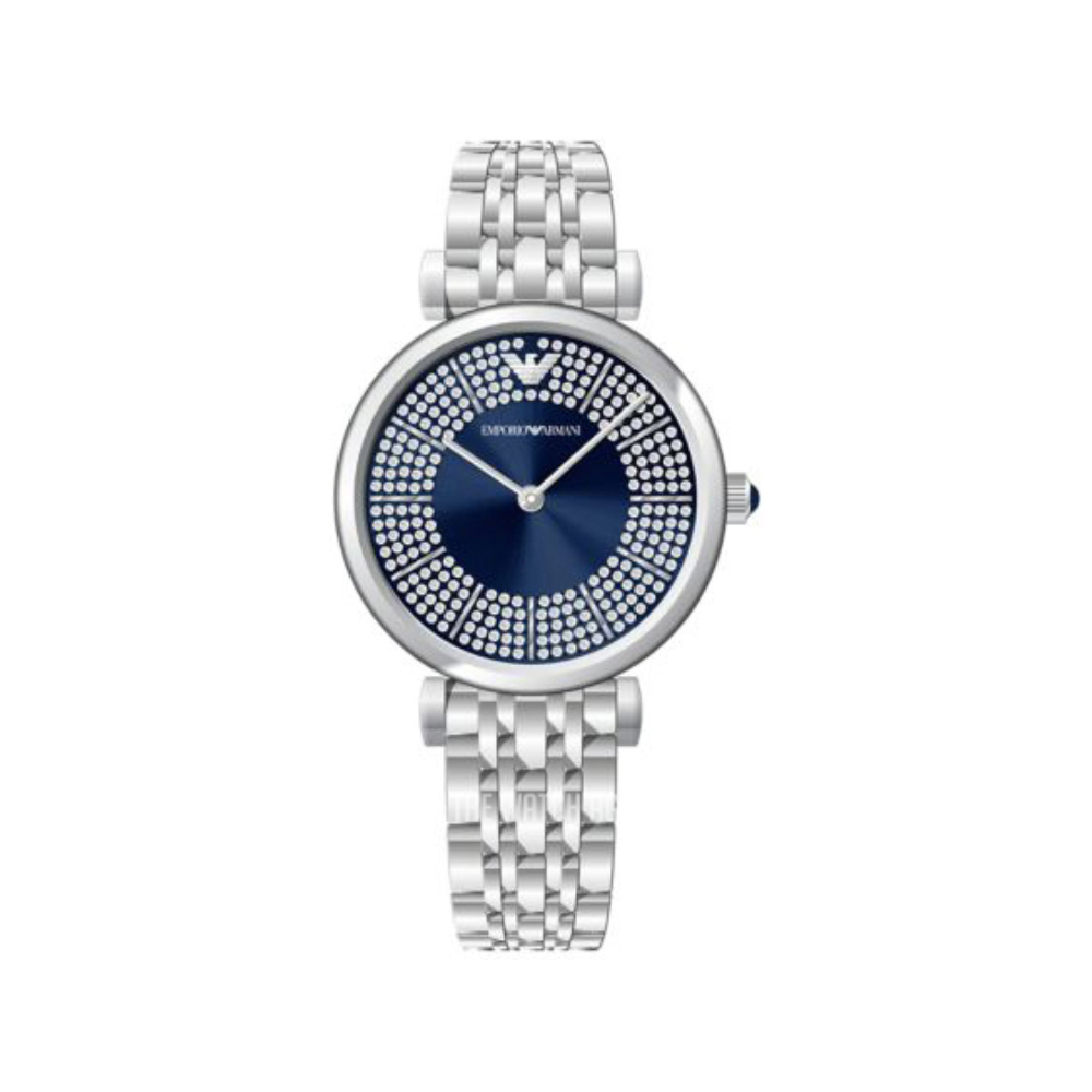 Emporio Armani Silver Tone Analogue Watch AR11627 - tdccorp