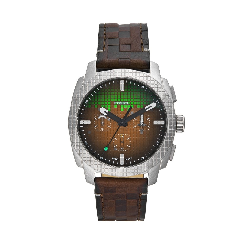 Fossil x Minecraft นาฬิกาข้อมือชาย รุ่น LE1206 สีน้ำตาล