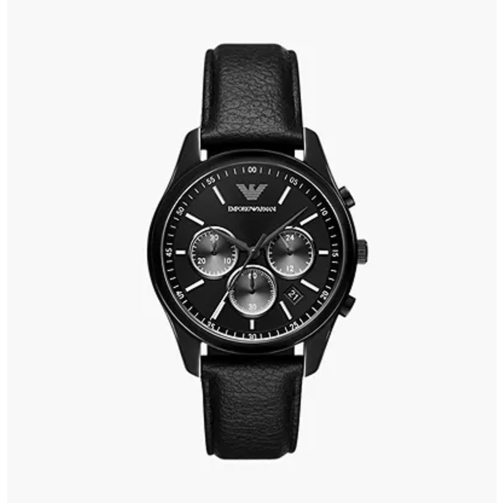 Emporio Armani's AR11583 (41mm) watch features a black sunray dial ...