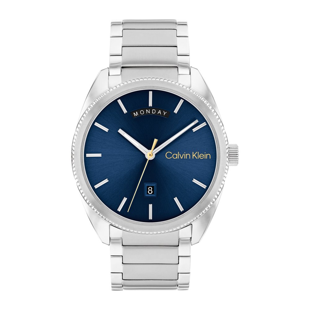 Calvin Klein CK25200446 Progress Silver/Bule 44 mm. - tdccorp