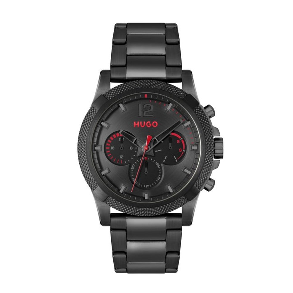 HUGO BOSS นาฬิกาผู้ชาย IMPRESS รุ่น HB1530296 สายสแตนเลส สีดำ 46มม. ...