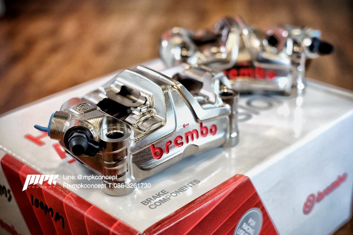 ฺBREMBO GP4MS NICKEL FRONT BRAKE CALIPER 100MM ปั๊มเบรมโบ้แท้