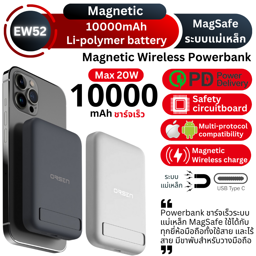 Eloop PowerBank EW52 แบตเตอรี่สำรอง ความจุ 10000mAh