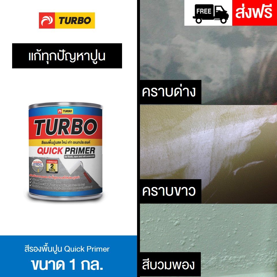 สีรองพื้นปูนสด ใหม่ เก่า อเนกประสงค์ Quick Primer 1 กล.