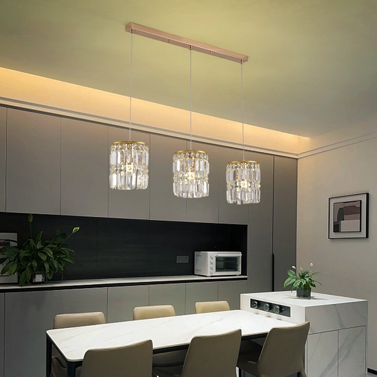 โคมไฟห้อยต่างระดับ ทรงกระบอก 3 หัว รุ่น 9803-3L - neolight