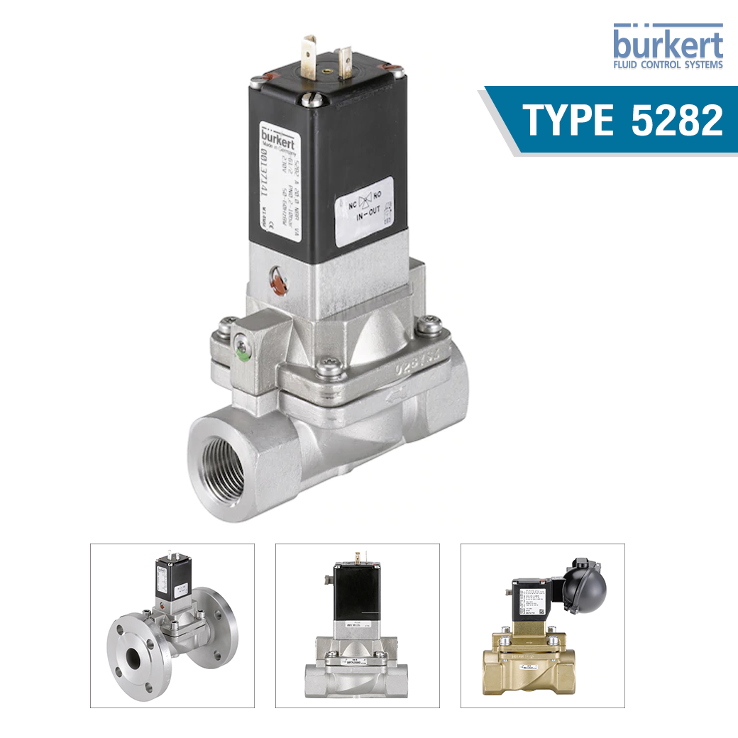 Burkert Type 5282 - Servo-assisted 2/2 way diaphragm valve - flutechthailand