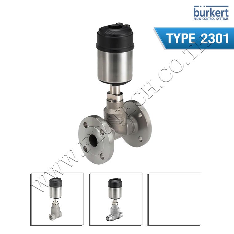 BURKERT TYPE 2301 - Pneumatically operated 2 way Globe..