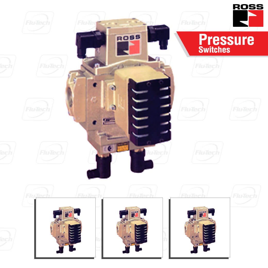 ROSS Double Valves with Pressure Switches, Ports 3/8 to 1-1/2