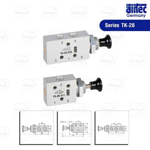 จำหน่าย Mechanically operated valves รุ่น Series TK-28 ยี่ห้อ AIRTEC