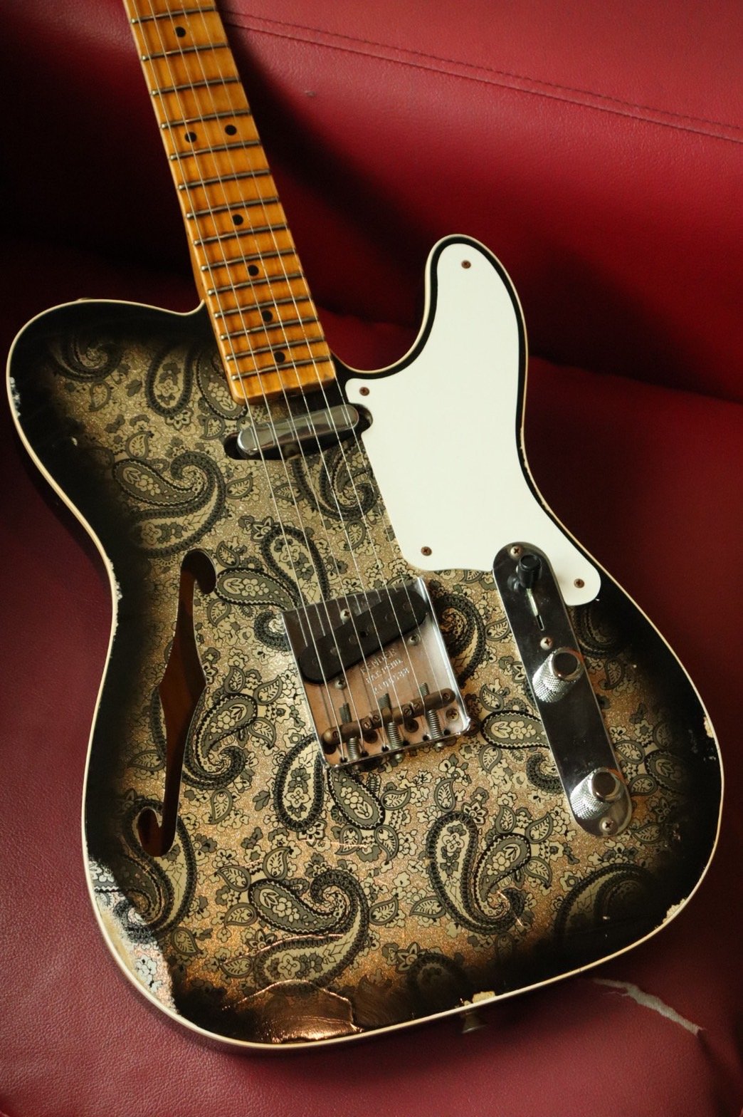 Fender Custom Shop Ltd Esquire Thinline Custom Relic 2020 Aged Black ...