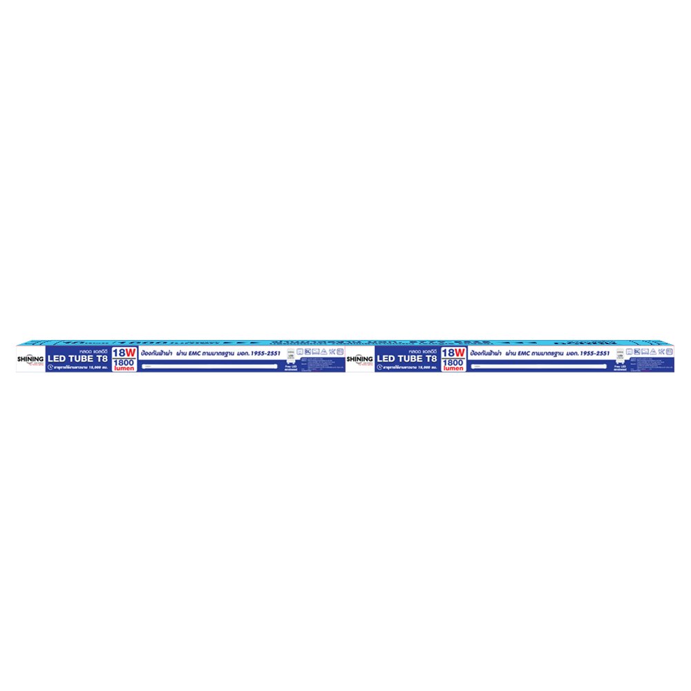 SHINING LED Glass Tube 9W, 18W 6500K Single ended