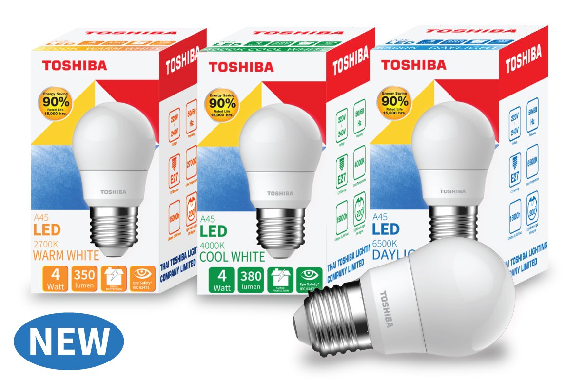 TOSHIBA LED A-Bulb A45 4W