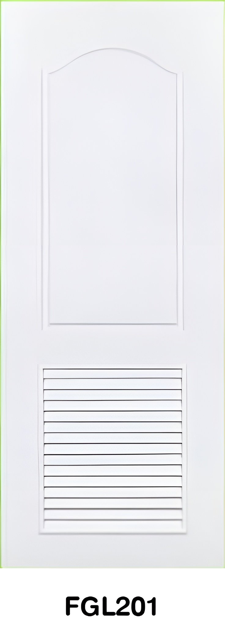 ประตู Fiber Glass Green Plastwood รุ่นเกล็ด (ผิวลายเสี้ยนใหญ่) สีขาว ...