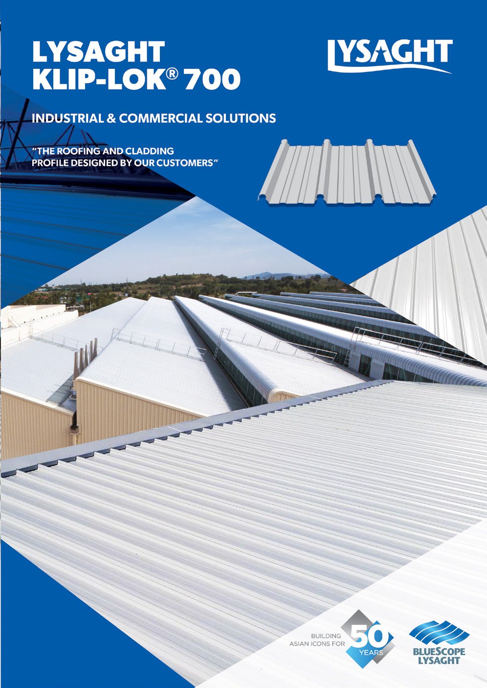 แผ่นหลังคาและผนังเหล็ก LYSAGHT KLIP-LOK® 700