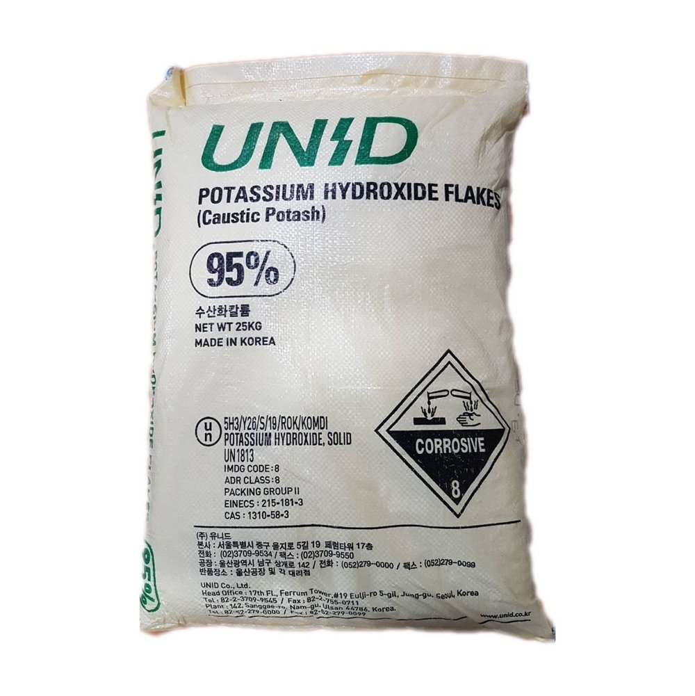 POTASSIUM HYDROXIDE 95%, UNID