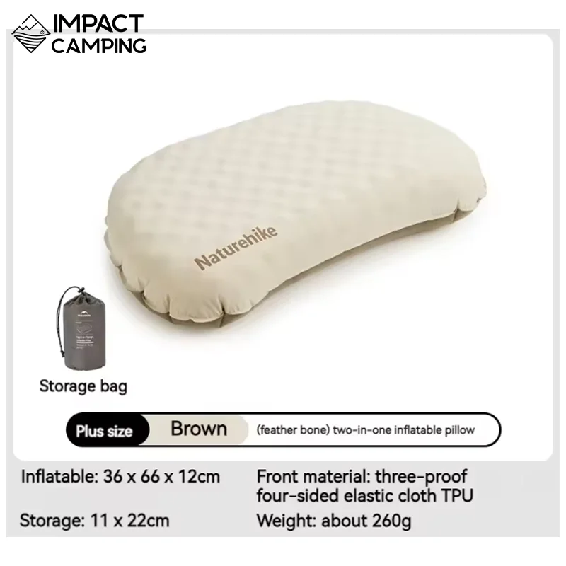 Naturehike หมอนเป่าลม 2-in-1 sponge pillow