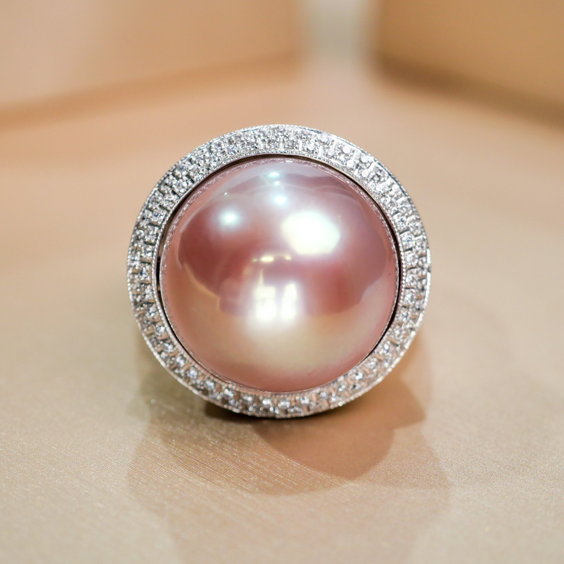 18.65 mm, Edison Pearl, Cocktail Ring - pakasiapearl