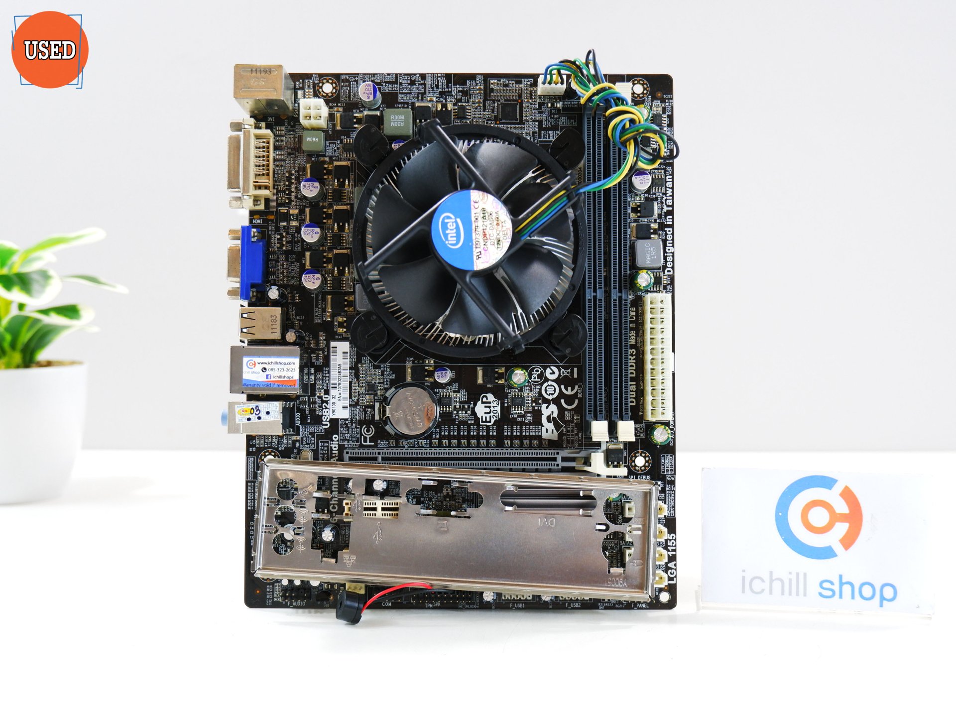 ชุดซีพียูพร้อมเมนบอร์ด CPU : INTEL CORE I3-2100 + MB : ECS H61H2-M2 V1.0 P13994 - ichillshop