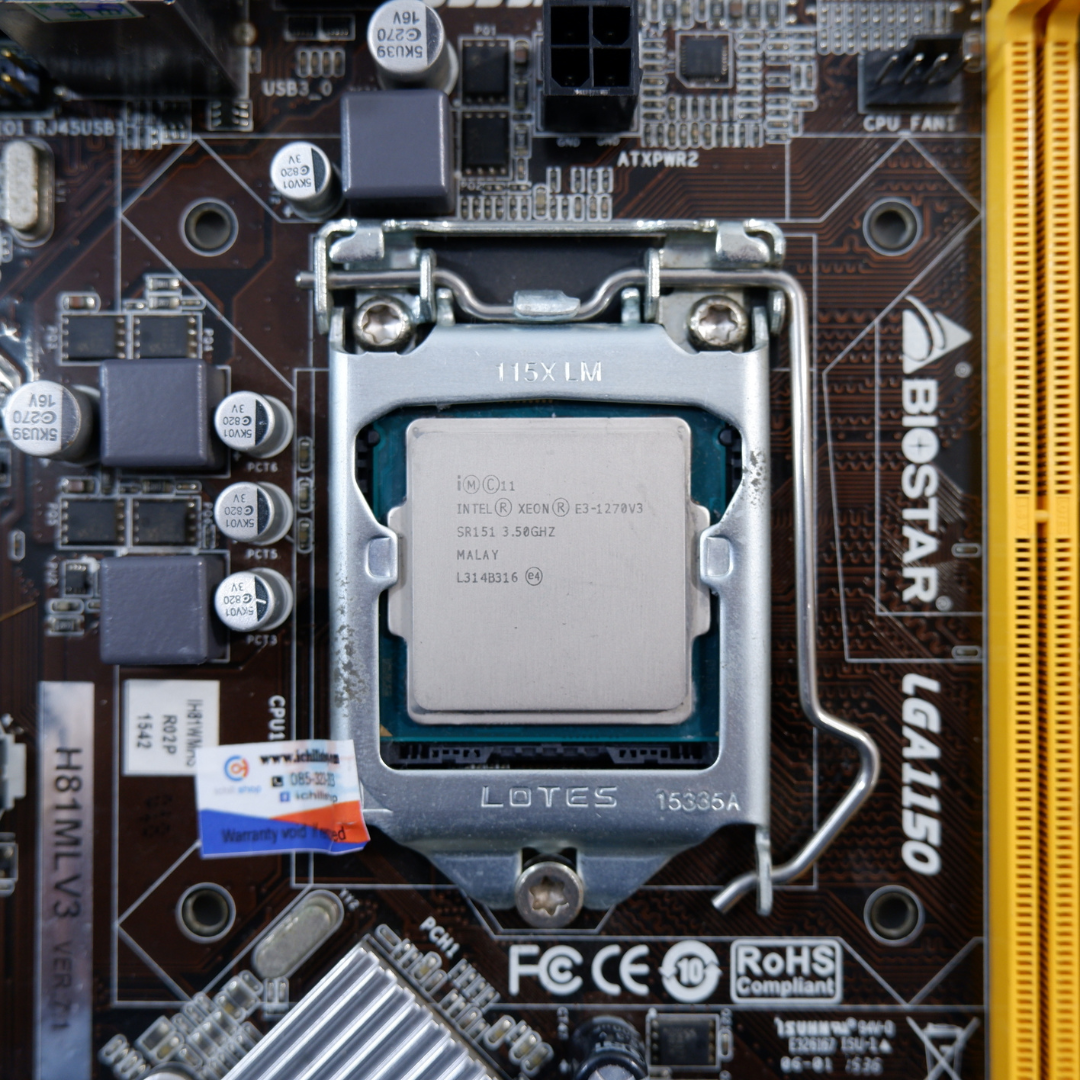 ชุดซีพียูพร้อมเมนบอร์ด CPU: INTEL XEON E3-1270 V3 + MB: BIOSTAR H81MLV3 ...