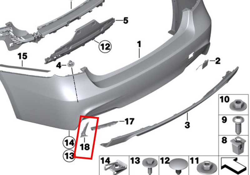 ตะแกรงด้านข้าง ขวา หมายเลขชิ้นส่วน: 51128056588 8056588 - sseuroparts