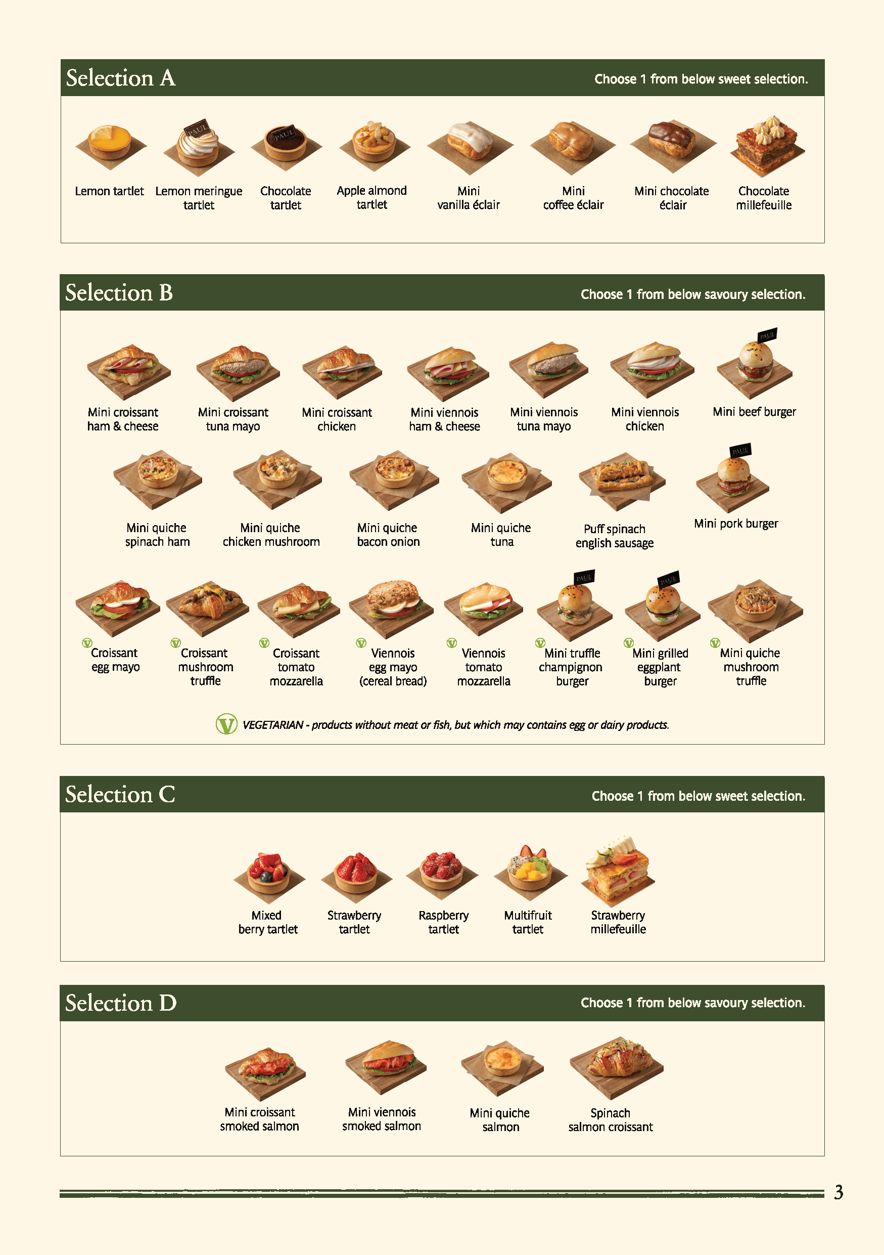 PAUL Catering menu, Snack box, - paulthailand