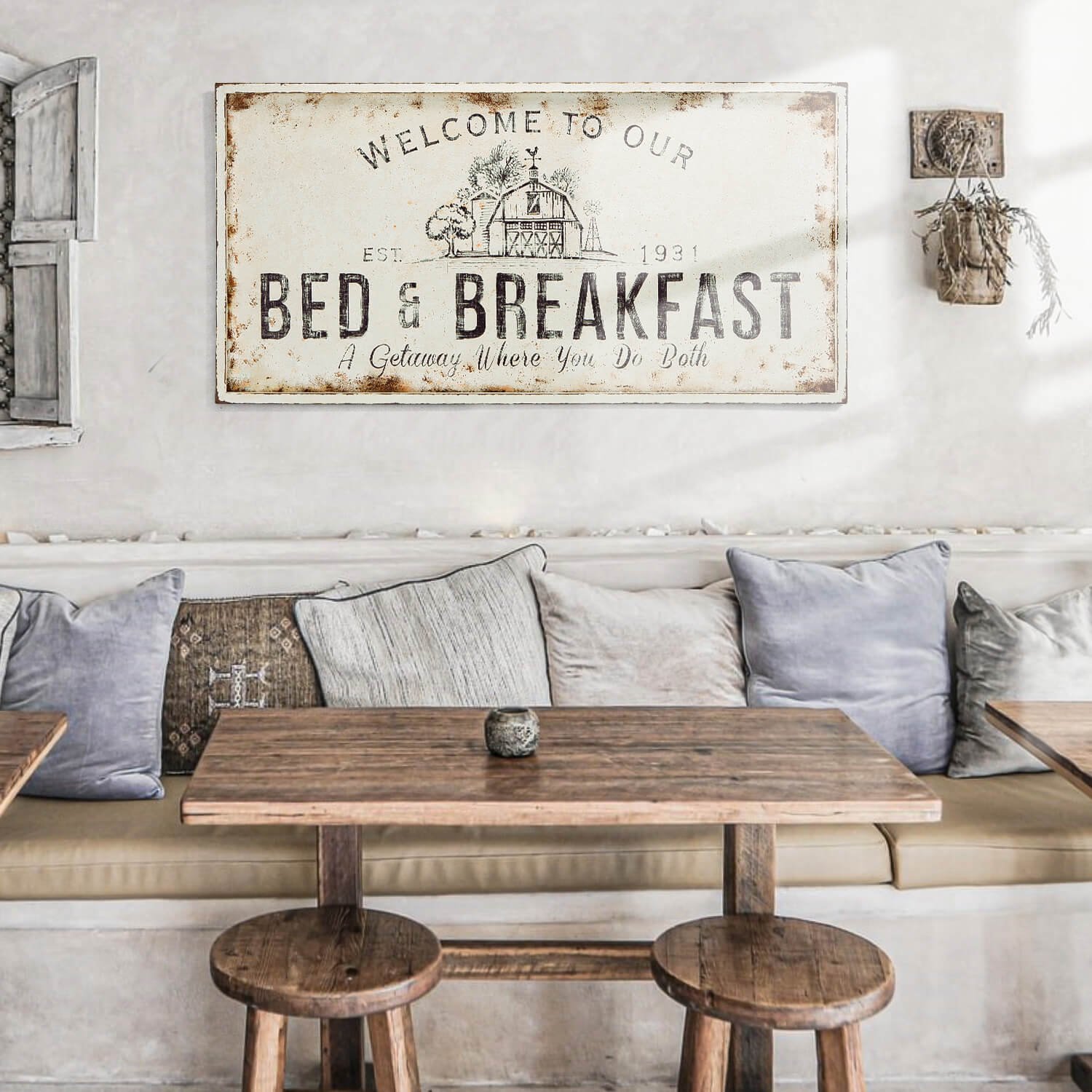 Welcome To Our Bed & Breakfast Wall Sign