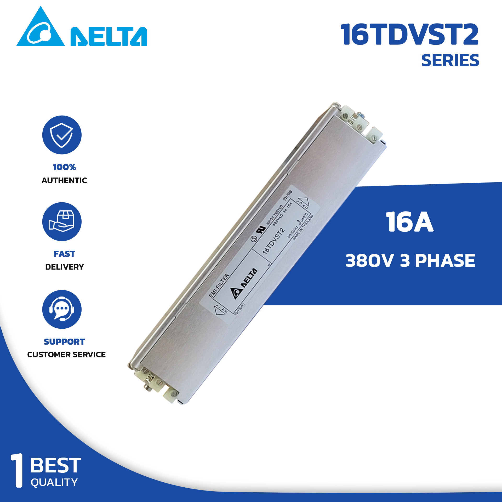 EMI Noise Filter DELTA 16A 380V 3Phase
