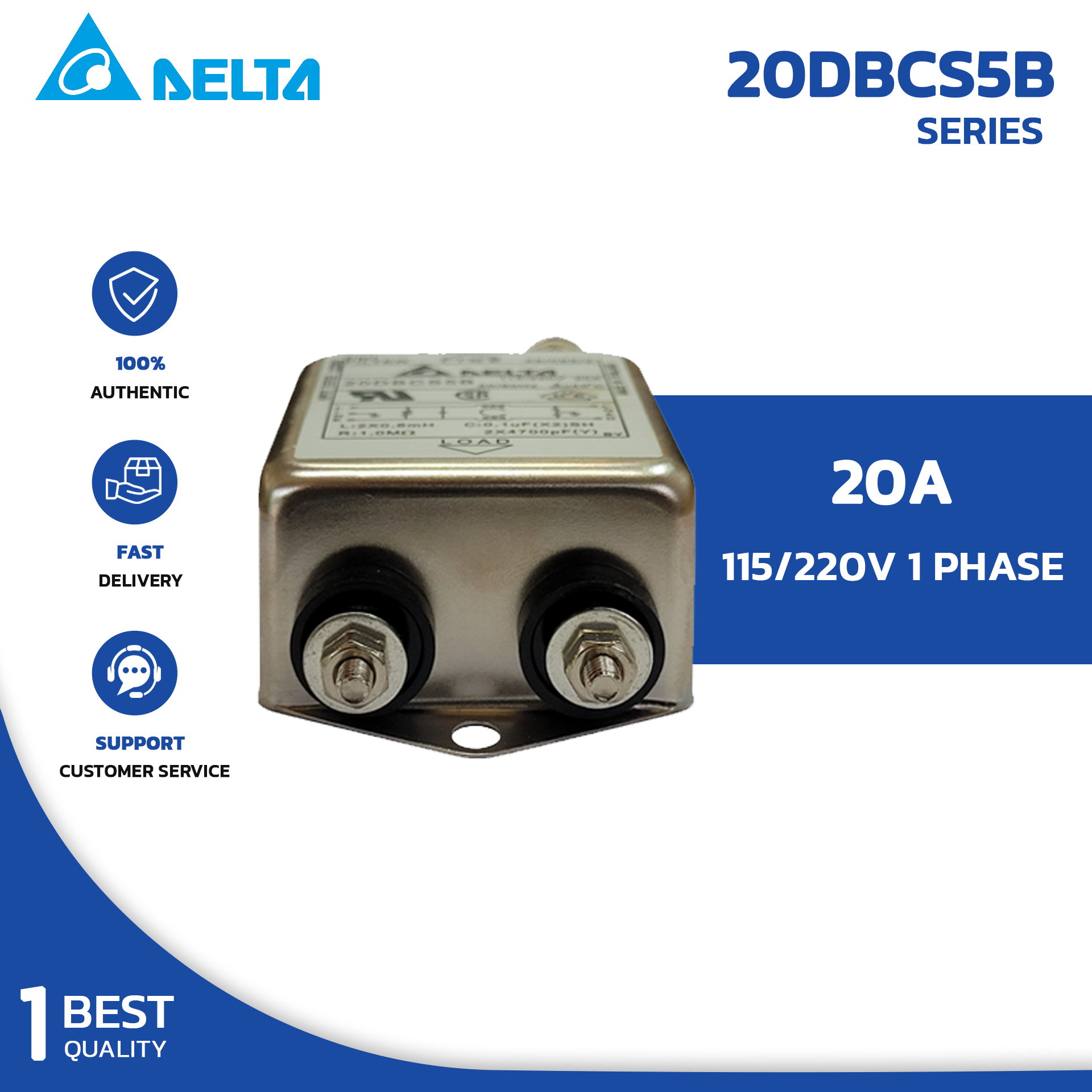EMI noise filter DELTA 20A 220V 1Phase