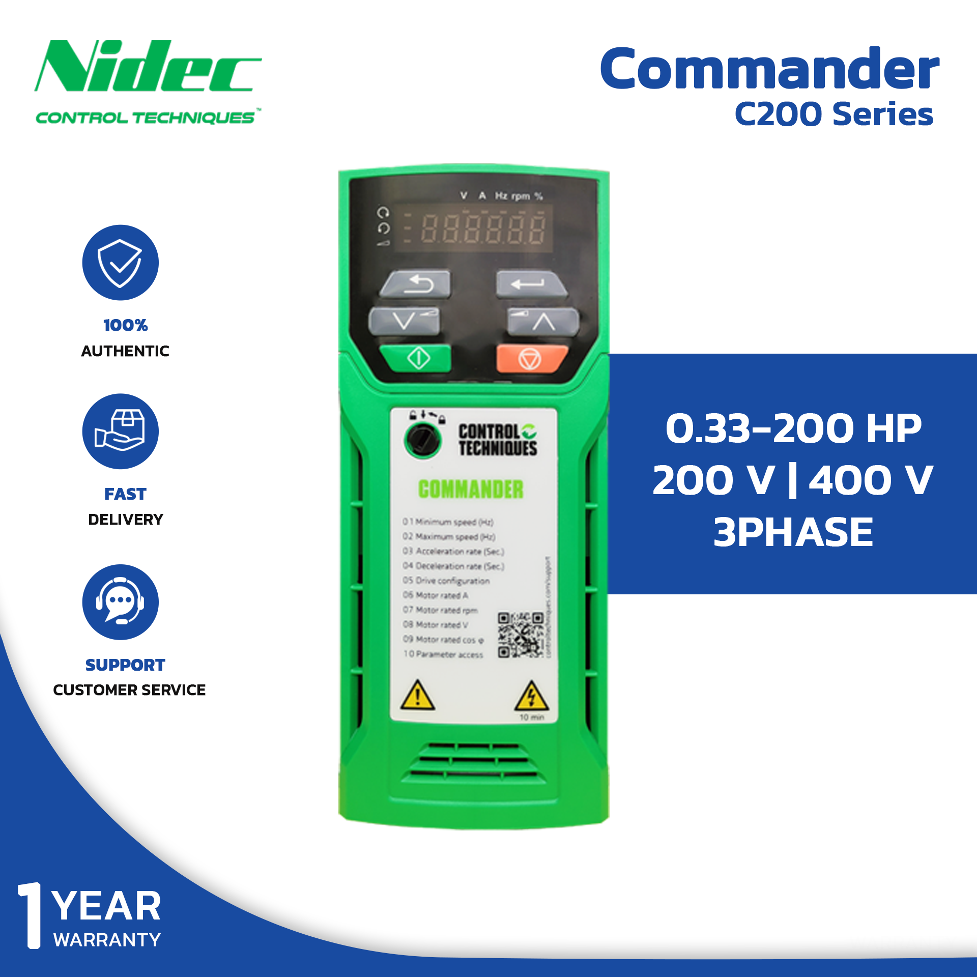 Inverter Nidec Commander C200 Series