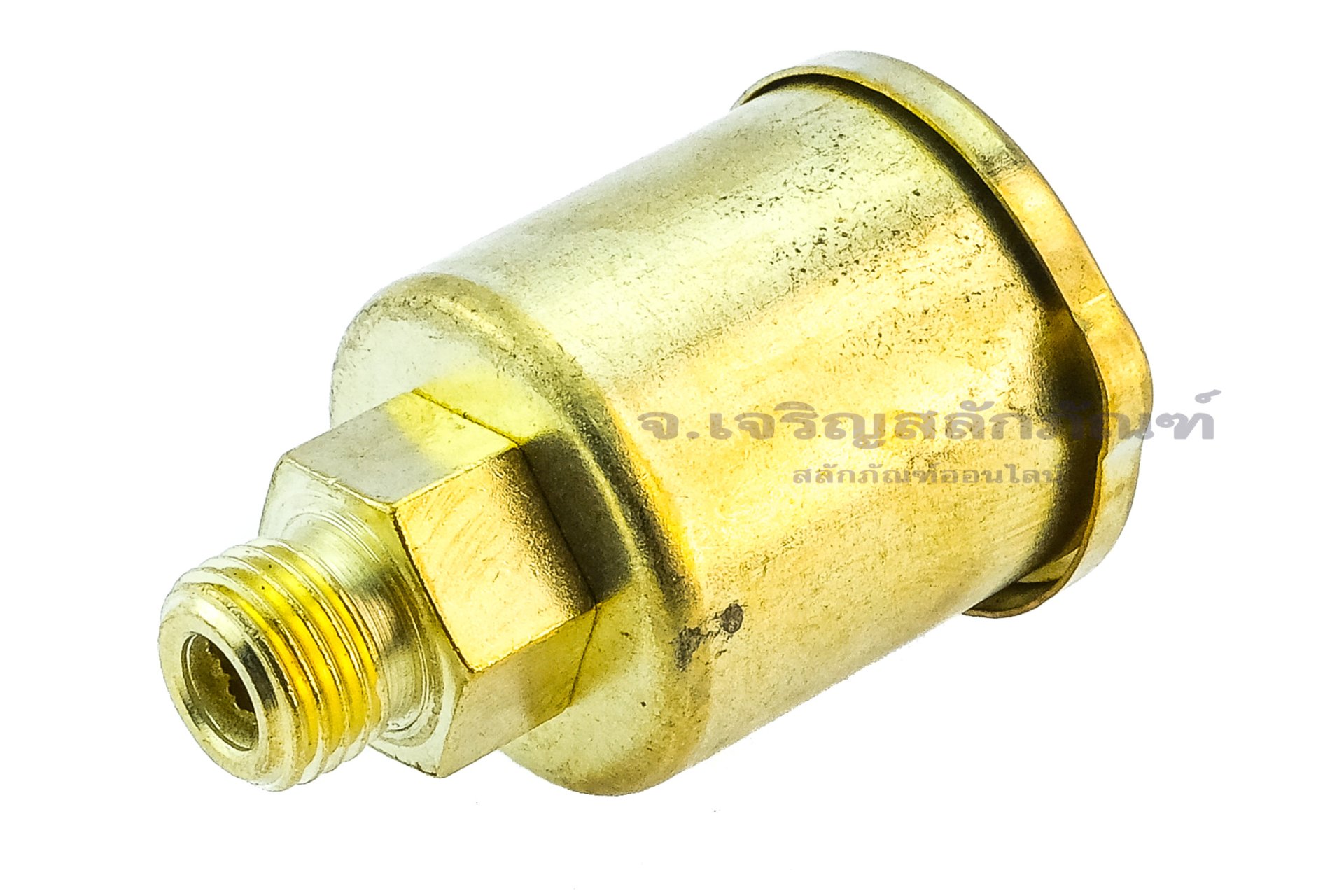 กาหยอดน้ำมัน ฝาสปริง ทองเหลือง แบบตรง Spring Grease Oil Cup ความโตถ้วย ...
