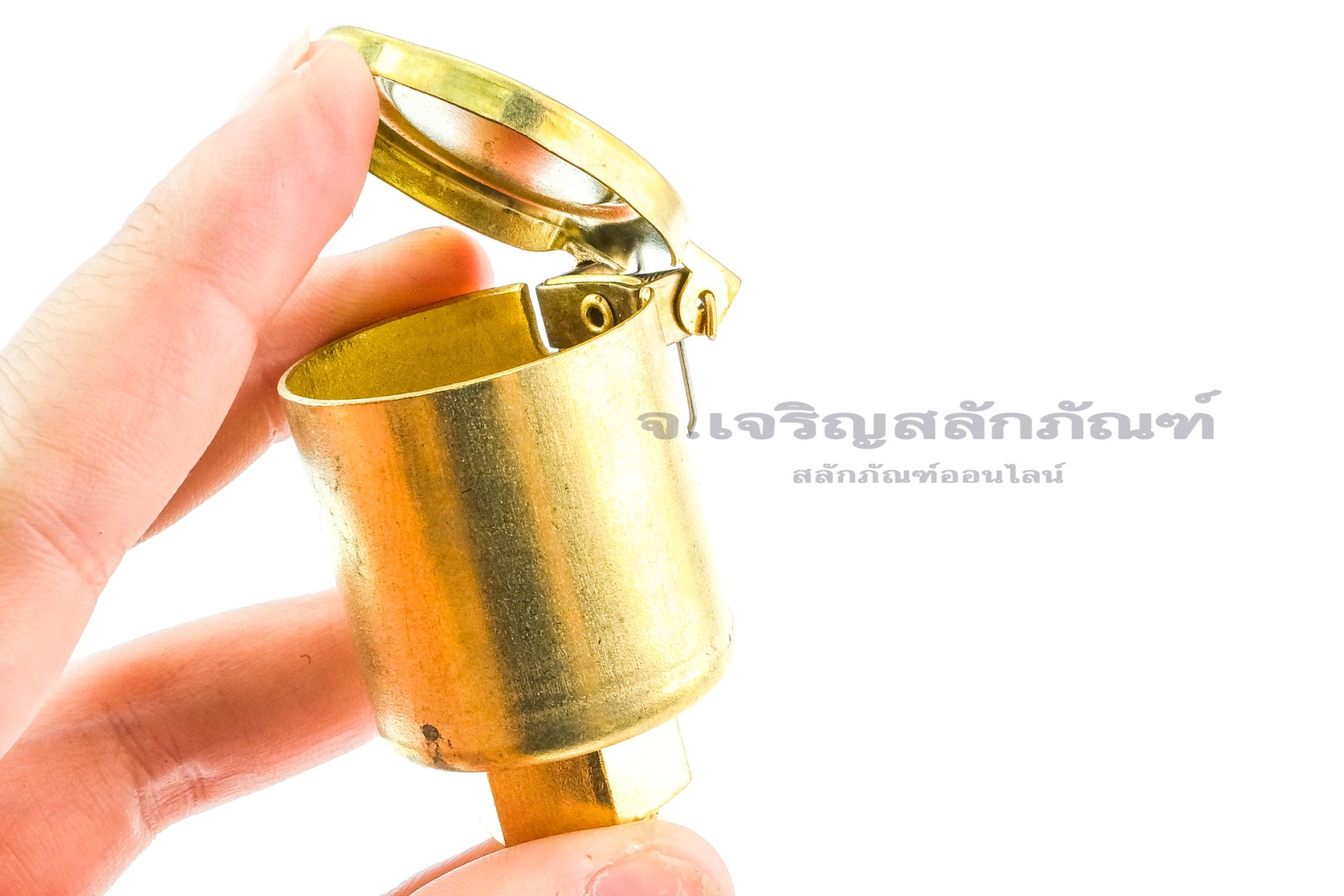 กาหยอดน้ำมัน ฝาสปริง ทองเหลือง แบบตรง Spring Grease Oil Cup ความโตถ้วย ...