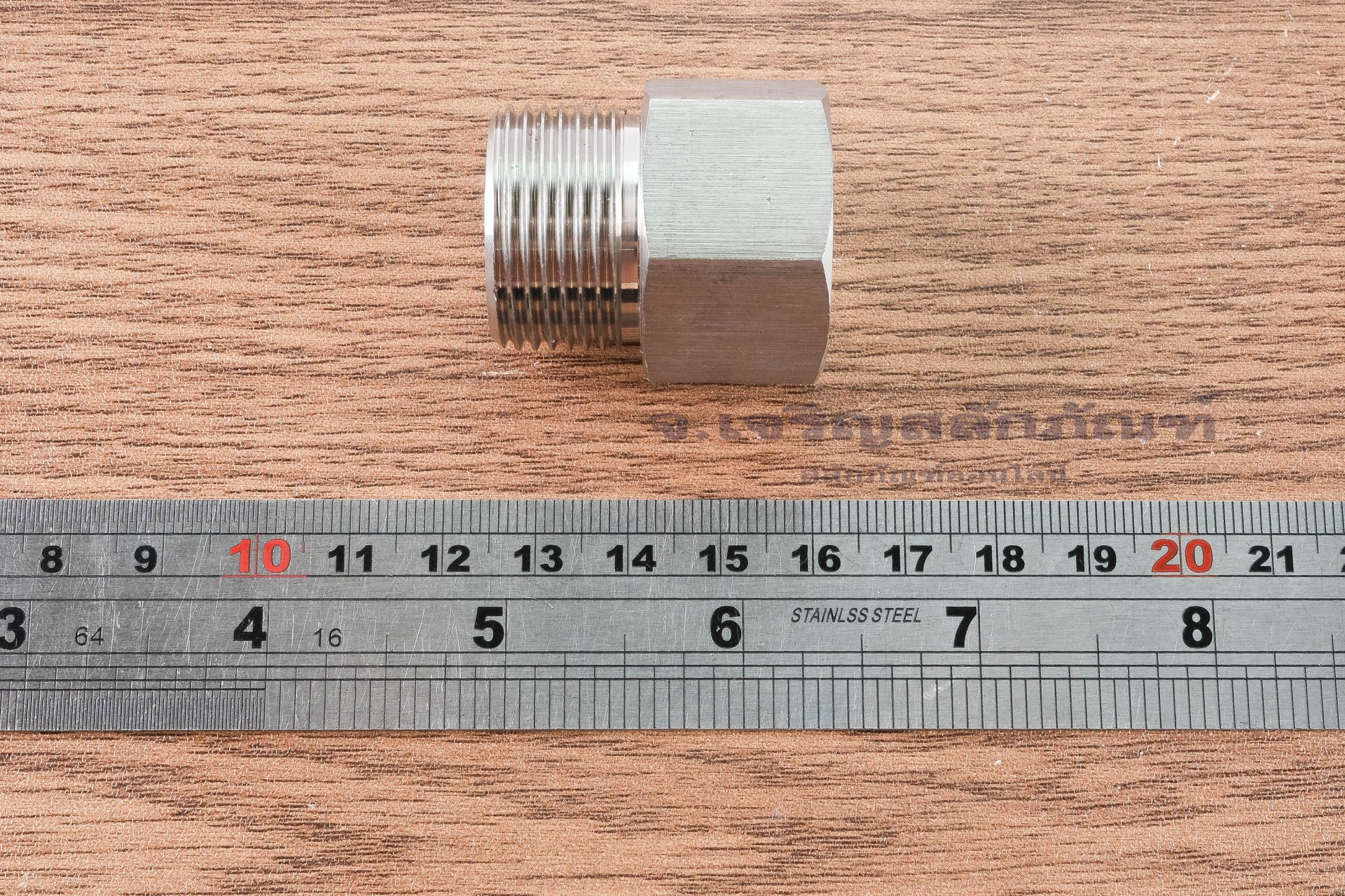 ข้อต่อตรงสแตนเลส (เกลียวนอก x เกลียวใน) 3/4"-14 BSPF x 1/2"-14 NPT ข้อ ...